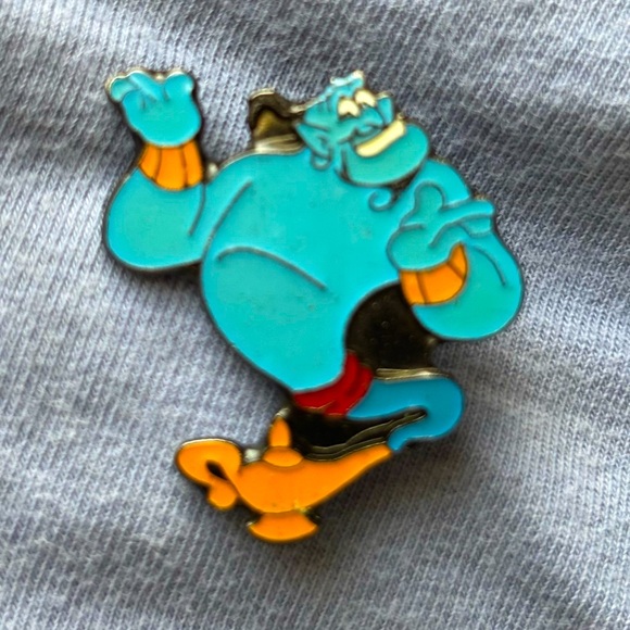 Disney | Jewelry | Authentic Genie Aladdin Pin | Poshmark